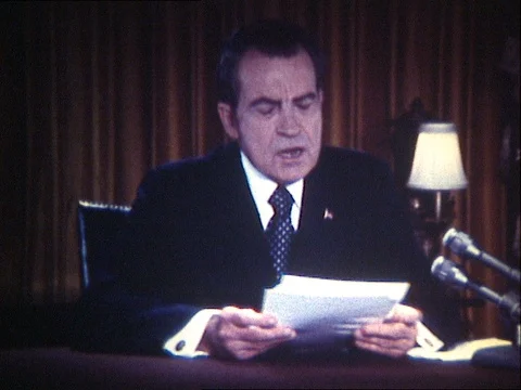 1973-Richard Nixon / Speech / Vietnam Wa... | Stock Video | Pond5