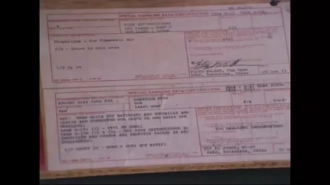 1973 - Shipment slips for US Army tanks ... | Stock Video | Pond5