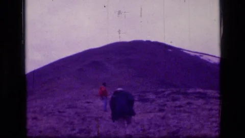 1973: three people walking together up t... | Stock Video | Pond5