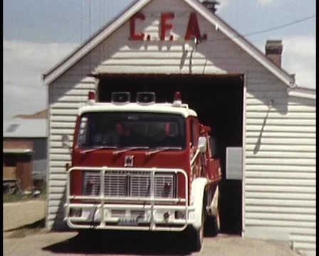 1980: AUSTRALIAN COUNTRY FIRE STATION / ... | Stock Video | Pond5