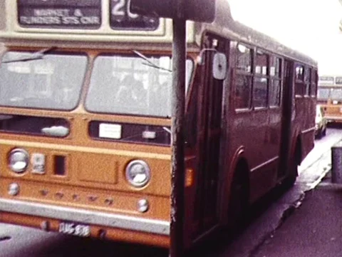 1980: Melbourne Public Transport Buses | Stock Video | Pond5
