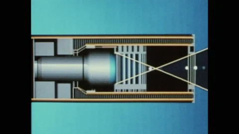 1980s: Animation of cross section of spe... | Stock Video | Pond5