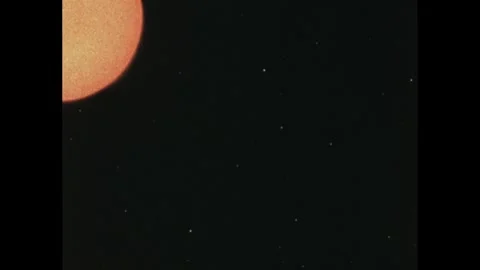 1980s: Animation of sun, zoom out to sol... | Stock Video | Pond5