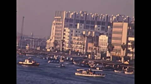 1980s archival Port Said panorama | Stock Video | Pond5