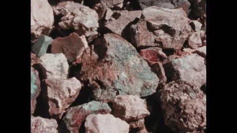 1980s: Close up of rock. Zoom in on rock... | Stock Video | Pond5