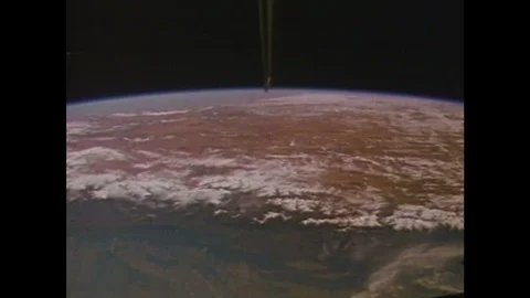 1980s: footage of the Earth from space w... | Stock Video | Pond5