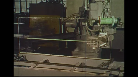 1980s: industrial robotic arm in factor... | Stock Video | Pond5