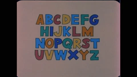 1980s: Letters of the alphabet. Several ... | Stock Video | Pond5