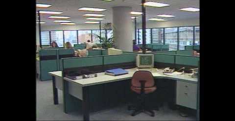 1980s OFFICE WORKPLACE / INTERIORS | Stock Video | Pond5