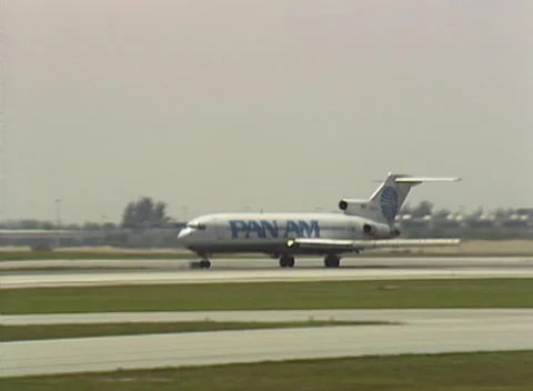 1980s Pan Am Jet Takeoff from Miami Airp... | Stock Video | Pond5