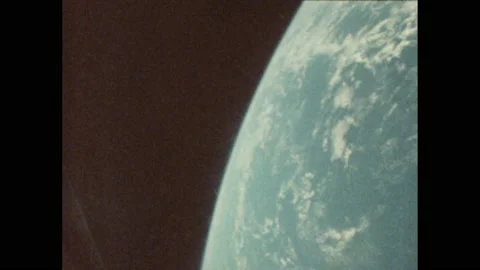1980s: Planet Earth rotates. Model of sp... | Stock Video | Pond5
