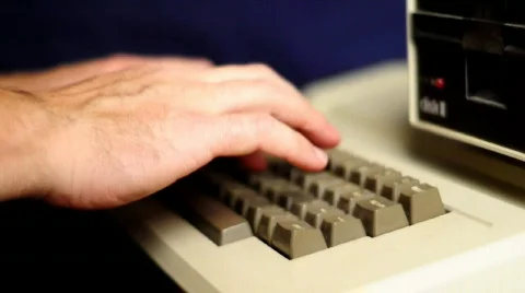 1980s Retro Apple II Computer | Stock Video | Pond5