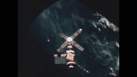 1980s: Skylab space station in orbit aro... | Stock Video | Pond5