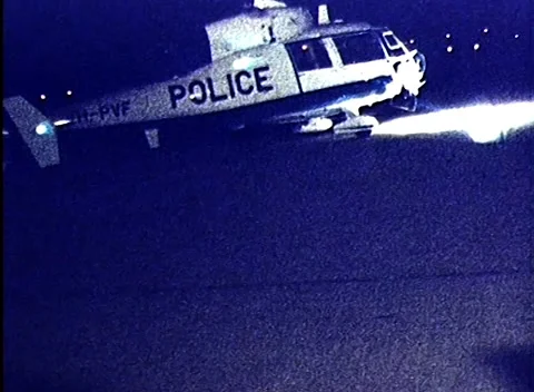 Police Helicopter At Night Stock Video Footage | Royalty Free Police ...