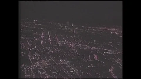 1990s: Aerial view of city. Aerial view ... | Stock Video | Pond5