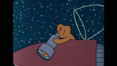 1990s: Animation - alien spaceship in sp... | Stock Video | Pond5