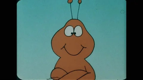 1990s: Animation - Bug alien scratches i... | Stock Video | Pond5