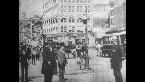 1990s: Broadway in the 1900s with Immigr... | Stock Video | Pond5