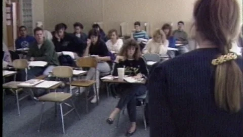 1990s college classroom archival footage | Stock Video | Pond5