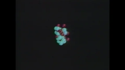 1990s: Computer animation of cells colli... | Stock Video | Pond5