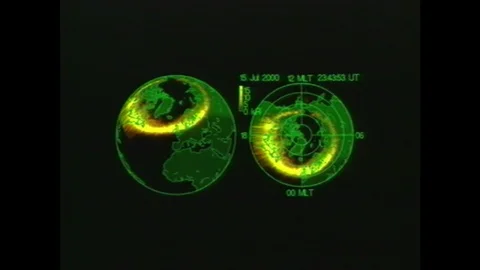 1990s: Computer graphic of earth and the... | Stock Video | Pond5