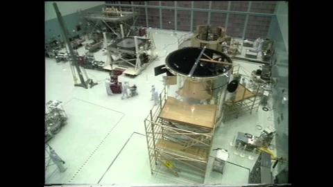 1990s: Engineers, scientists work in war... | Stock Video | Pond5