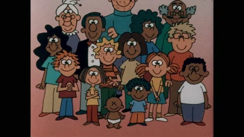 1990s: Group of people of different ages... | Stock Video | Pond5