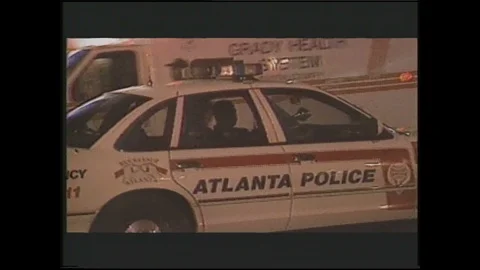 1990s: Police car. Ambulances and police... | Stock Video | Pond5