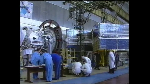 1990s: Solar panels for use on Space Sta... | Stock Video | Pond5