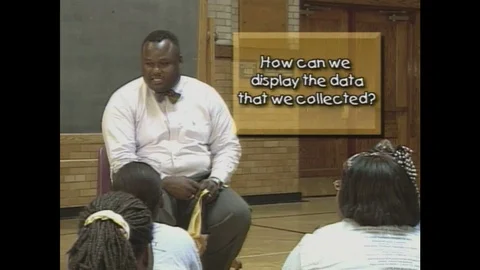 1990s: Teacher talks to group of student... | Stock Video | Pond5