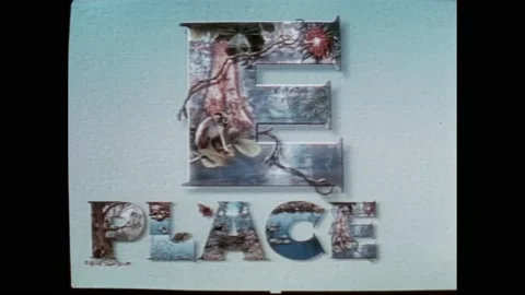 1990s: Title credits: Wild Places. Bear ... | Stock Video | Pond5