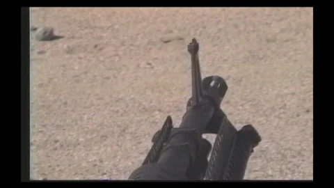1991 Close up of Machine gun ejecting ca... | Stock Video | Pond5