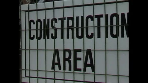1994 Calgary construction site signs til... | Stock Video | Pond5