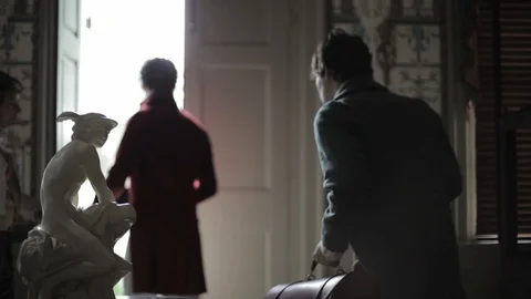 19th Century Regency era men exit a mans... | Stock Video | Pond5