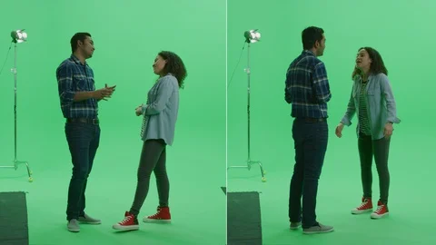 2-in-1 Split Green Screen Collage: Young... | Stock Video | Pond5