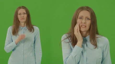 2-in-1 Split Green Screen. Woman in a Bl... | Stock Video | Pond5