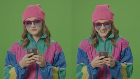 2-in-1 Split Green Screen Montage. Girl ... | Stock Video | Pond5
