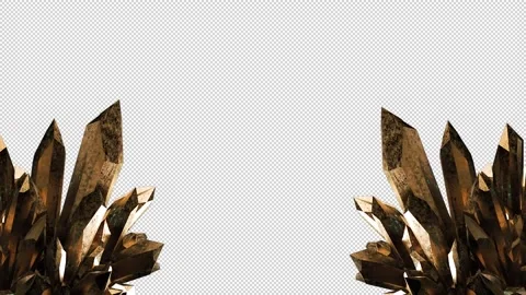 2 Animated crystals rotating 360 degrees... | Stock Video | Pond5