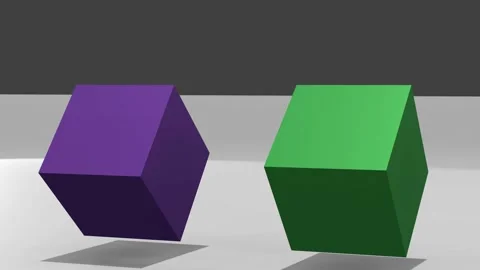 2 box cube 3DCG animation motion graphic... | Stock Video | Pond5