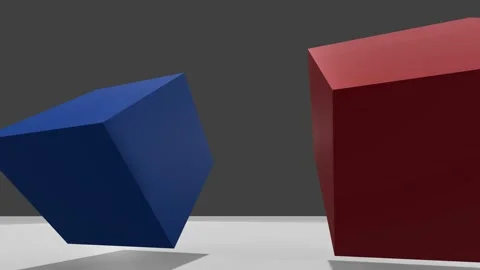2 box cube 3DCG animation motion graphic... | Stock Video | Pond5
