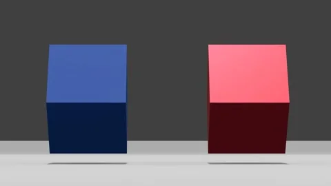 2 box cube 3DCG animation motion graphic... | Stock Video | Pond5