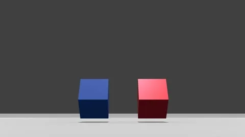 2 box cube 3DCG animation motion graphic... | Stock Video | Pond5