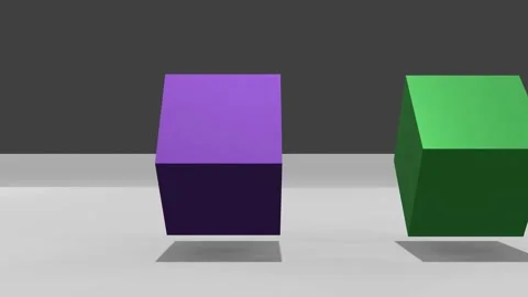 2 box cube 3DCG animation motion graphic... | Stock Video | Pond5