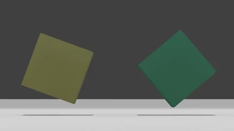 2 box cube 3DCG animation motion graphic... | Stock Video | Pond5