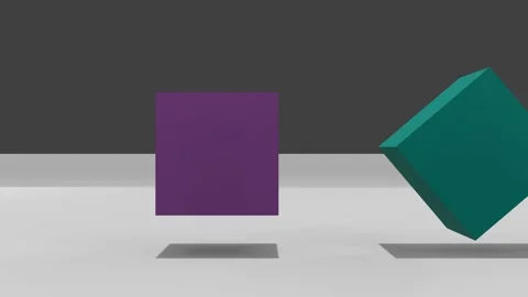 2 box cube 3DCG animation motion graphic... | Stock Video | Pond5