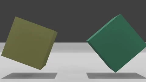 2 box cube 3DCG animation motion graphic... | Stock Video | Pond5