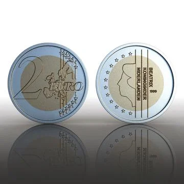 3D Model: 2 Euro ~ Buy Now #91443973 | Pond5