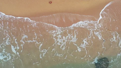 2 Feb 2022 top view of Stanley Back Beac... | Stock Video | Pond5