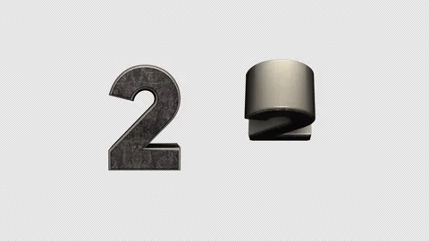 2 Numbers 3D Animation Font, 2 Version, ... | Stock Video | Pond5