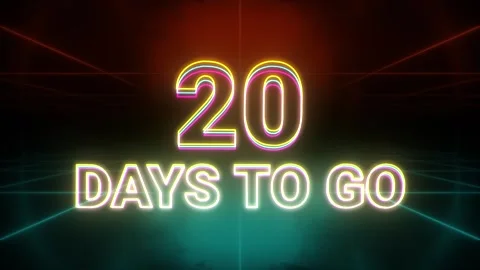 20 days to go countdown has begun animat... | Stock Video | Pond5